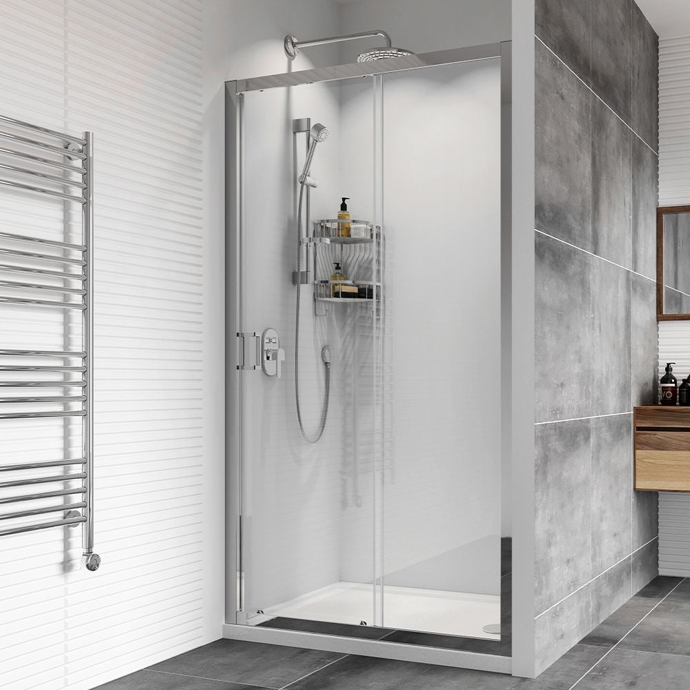 Roman Haven8 Sliding Shower Door 1200mm Chrome H4s12cs Shower